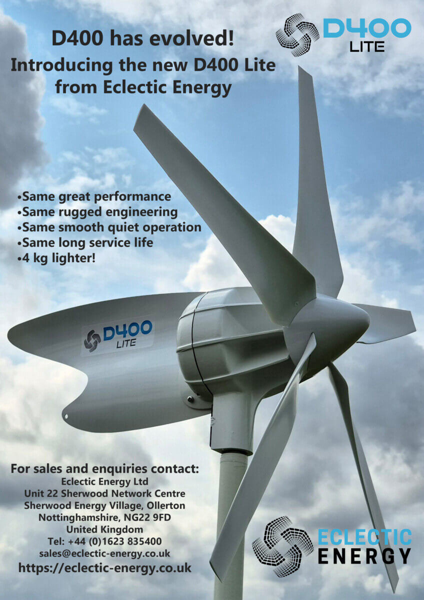 D400 Lite Wind Generator – Micro Wind Turbines manufactured by Eclectic ...